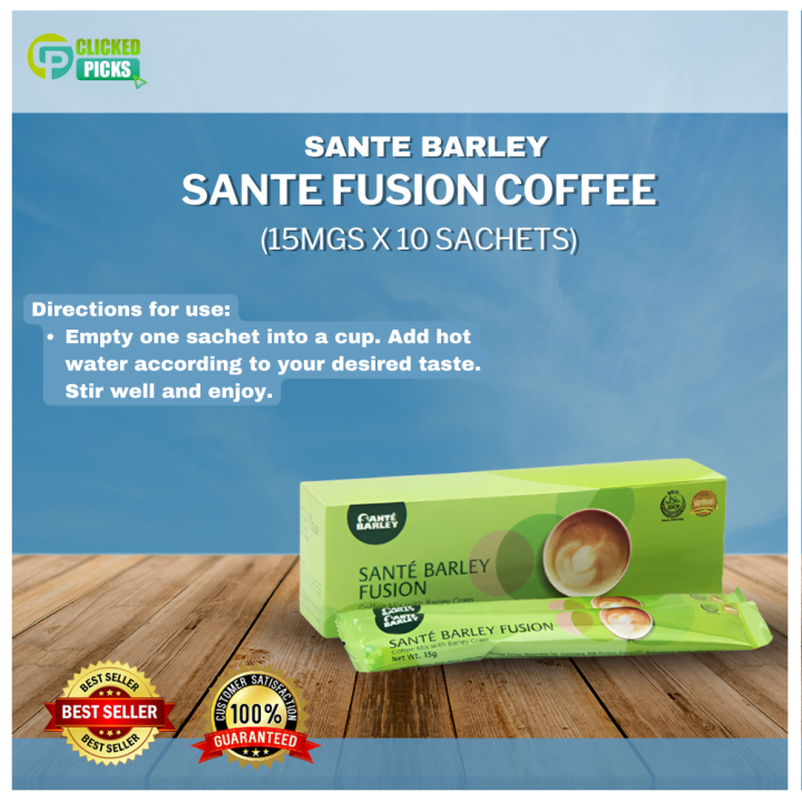 Sante Barley Fusion Coffee Mix with Barley Grass 15gx10's per box ...
