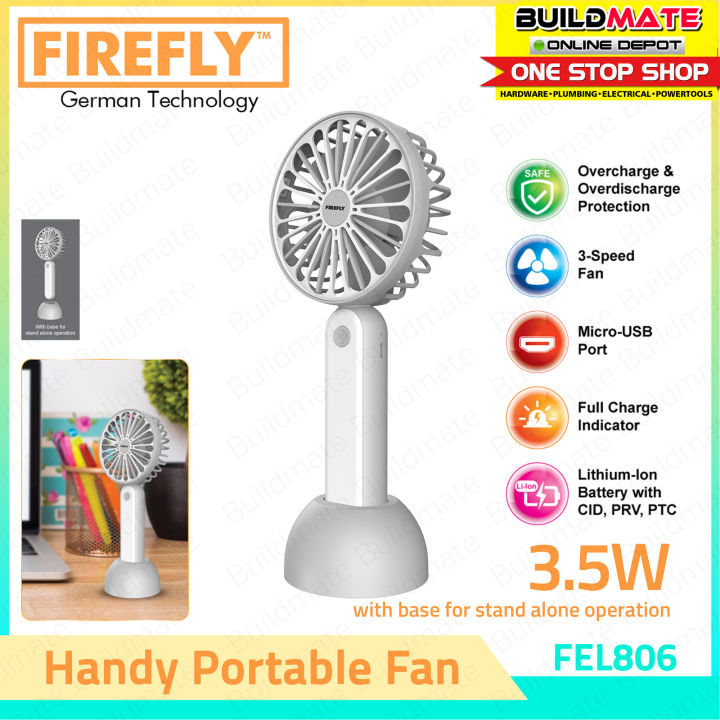 FIREFLY Handy Stand Fan 3.5W FEL806 - BUILDMATE | Lazada PH