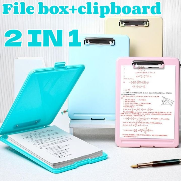 2 IN 1 Clipboard with Storage High Capacity Storage Clipboard Folder ...