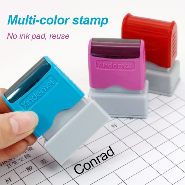 Custom Teacher Name Ink Stamp Signature Calligraphy Selfing-Inking ...
