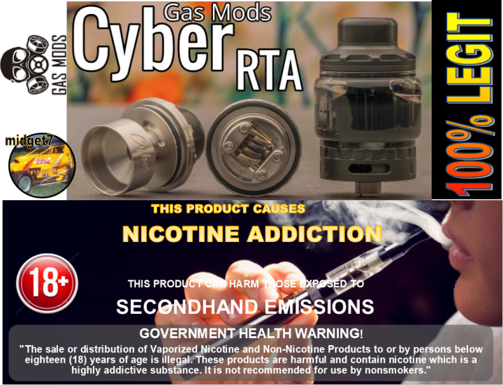 Gas Mods Cyber RTA 24mm (Single Coil) | Lazada PH