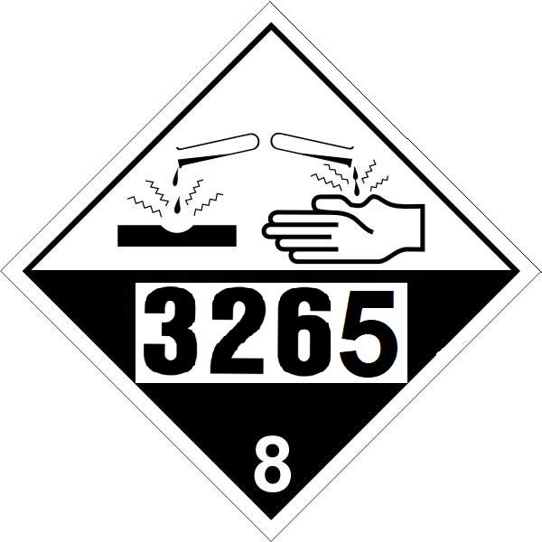 TEM HÀNG NGUY HIỂM DÁN CONTAINER CLASS 8 UN 3265 | Lazada.vn