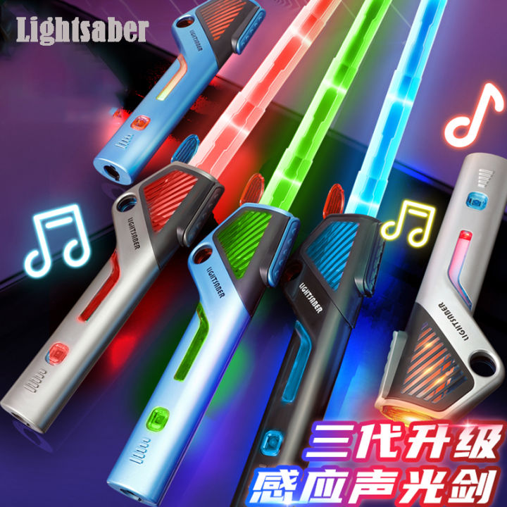 Light Laser Sword Toy Retractable Finger Rotating 12 Color Change ...