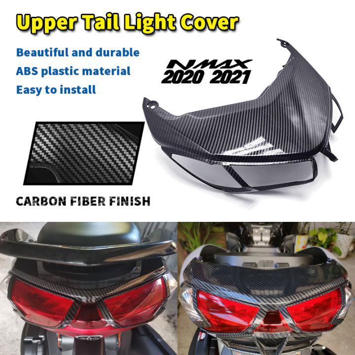 PMShop NMAX V2 V2.1 V2.2 Upper Tail Light Cover Carbon Rear Tail Light ...
