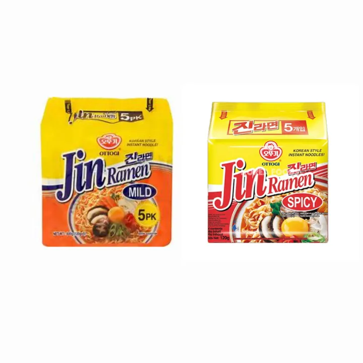 ottogi jin ramen korean noodles mild multi and spicy (120g) | Lazada PH