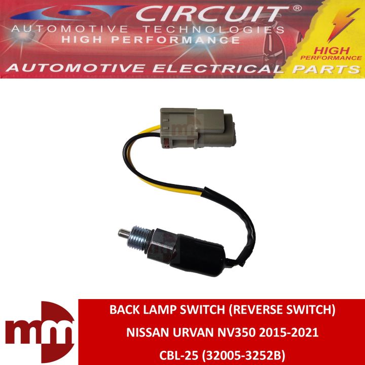 CIRCUIT Back Lamp Reverse Switch for NISSAN URVAN NV350 2015-2021 32005 ...