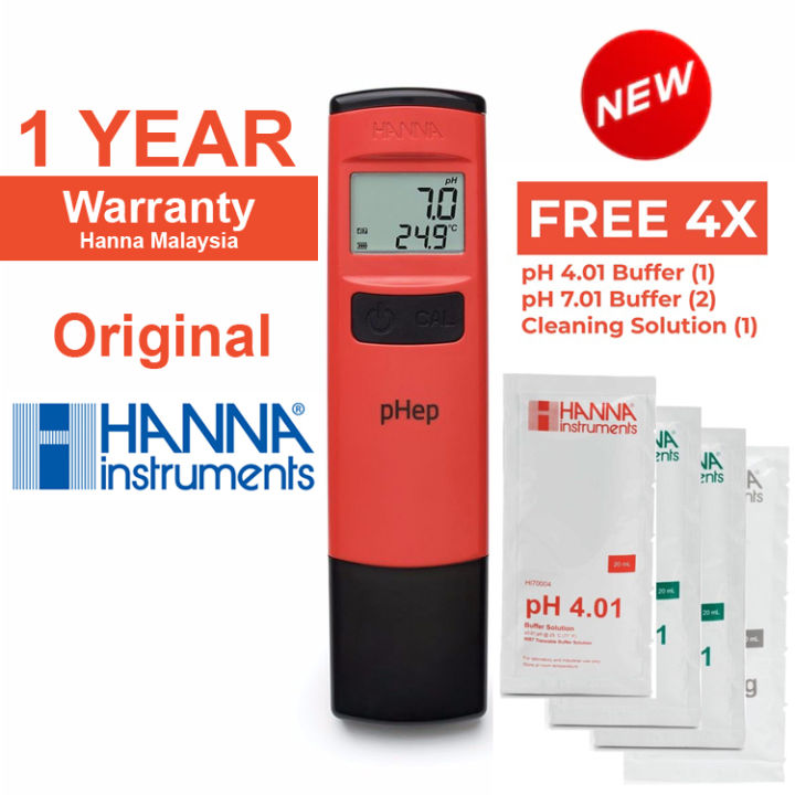 Hanna pH Tester Pocket pH meter 0.1 Resolution - pHep® HI98107 Hanna ...