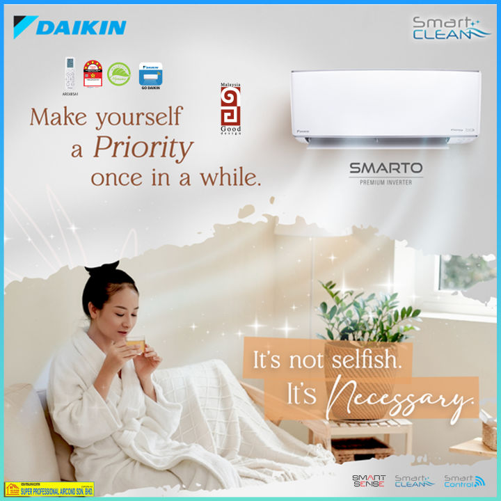 Save4.0 | Pwp Installation | Daikin SMARTO 1.0hp Premium Inverter Air ...