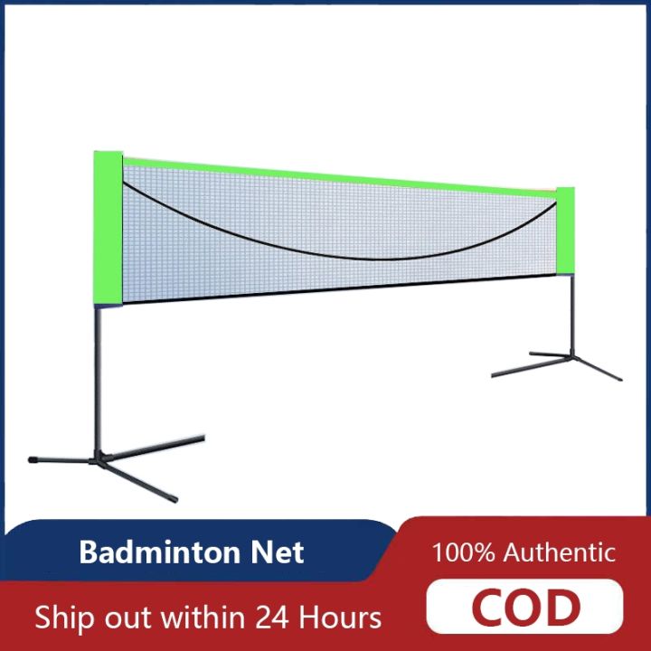 Portable Badminton Net Set With Stand and Carry Bag Folding Volleyball Tennis Badminton Net ...