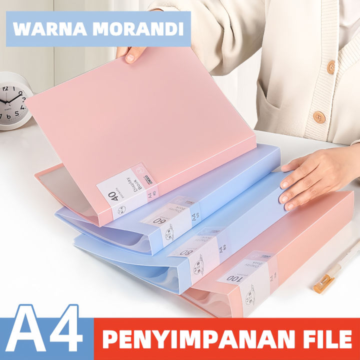 Morandi Color Map File A4 20/30/40 Halaman Folder Report/Tempat Laporan Dokumen | Lazada Indonesia