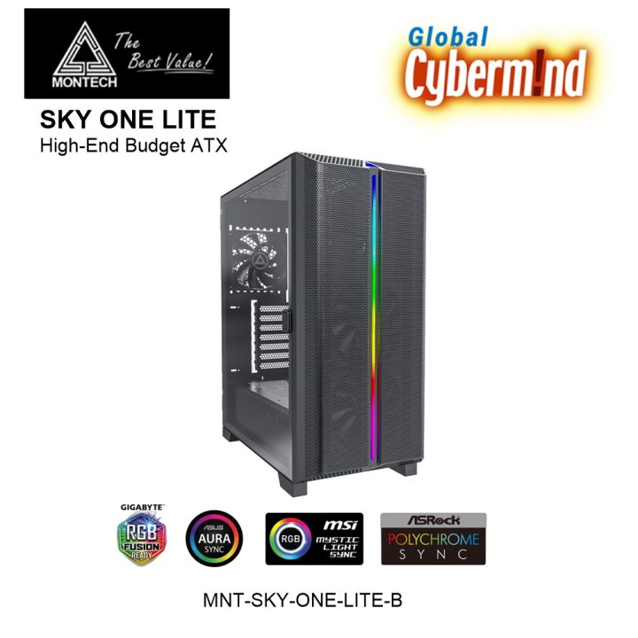 MONTECH SKY ONE LITE ATX CASING - 6 MONTHS WARRANTY (FANS ONLY ...