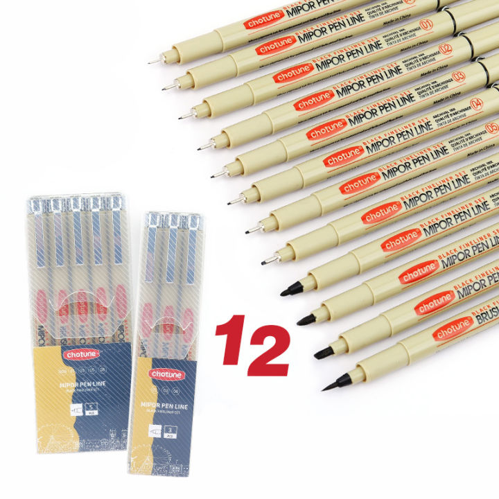 Micron Fineliner Pens Set - Archival Black Ink Pens - Pens for Writing ...