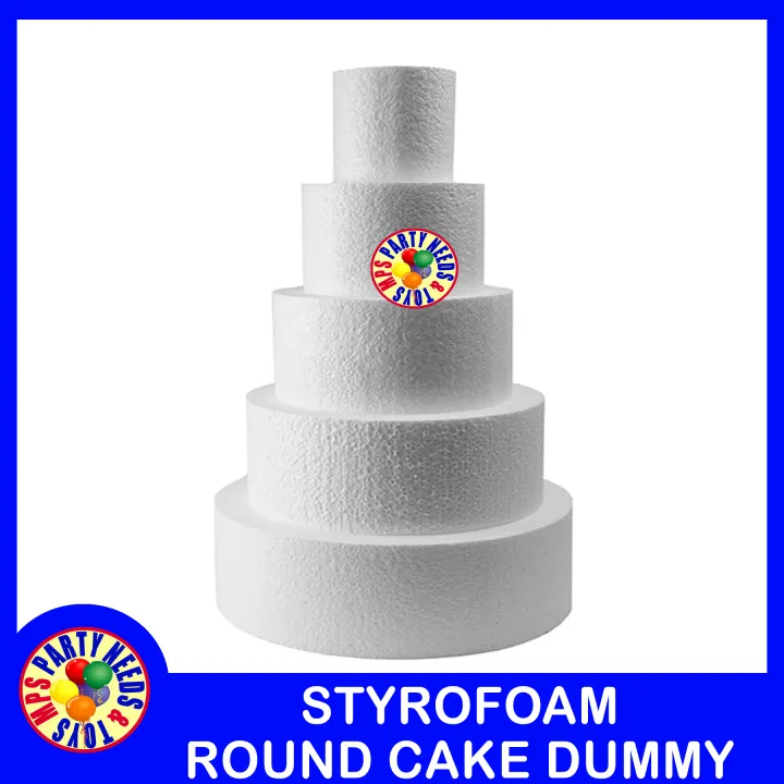 Round Styrofoam - Cake Dummy Round - Cake Round Dummy 4/6/7/8 Inch by 4 ...