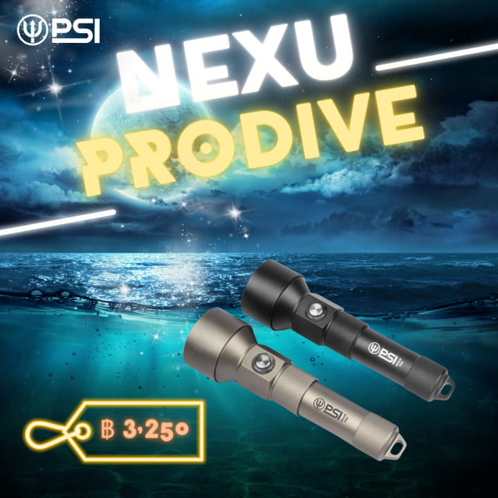ไฟฉายดำน้ำ กันน้ำ PSI Prodive Nexus PRO Dive Light - 1200 lumen ...
