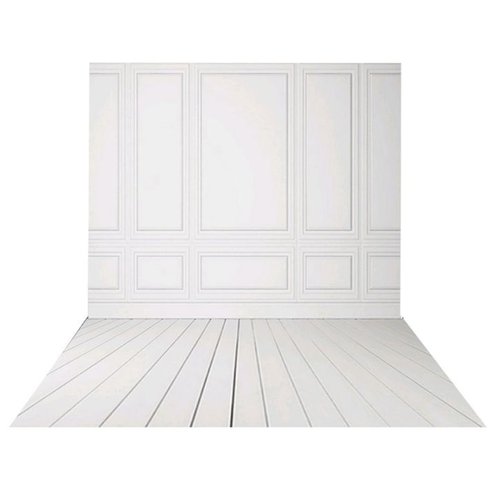 (FUZM) 3x5ft Vinyl Photography backdrops White Brick Wall wood floor ...