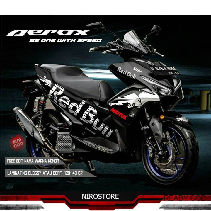 Decal aerox 155 full body Sticker motor aerox motif red bull Motor ...