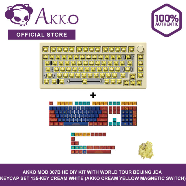 Akko MOD 007B HE DIY Kit With World Tour Beijing JDA Keycap Set 135-Key ...