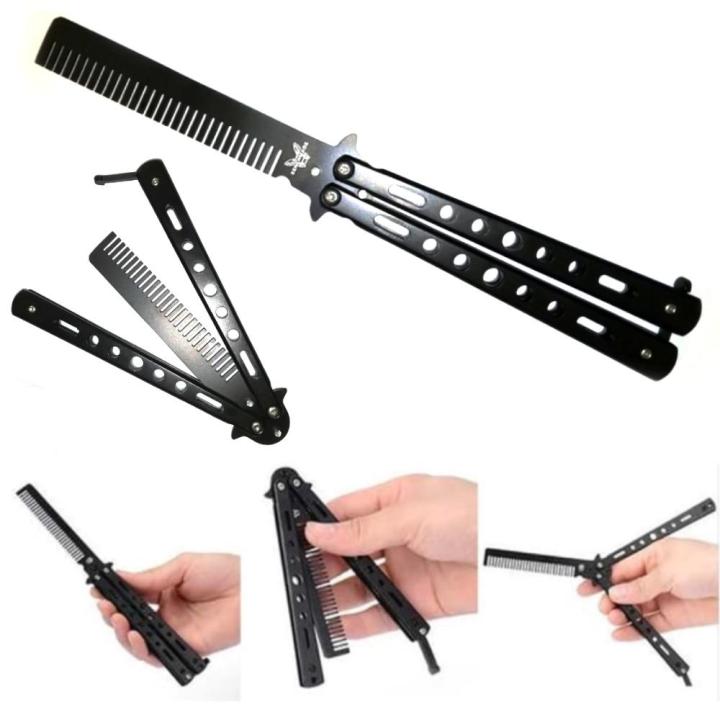 Butterfly Comb training Practice Stainless Steel Balisong Style | Lazada