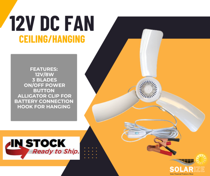 SOLARIZE SHOP 12V DC Hanging/Ceiling Fan | Lazada PH