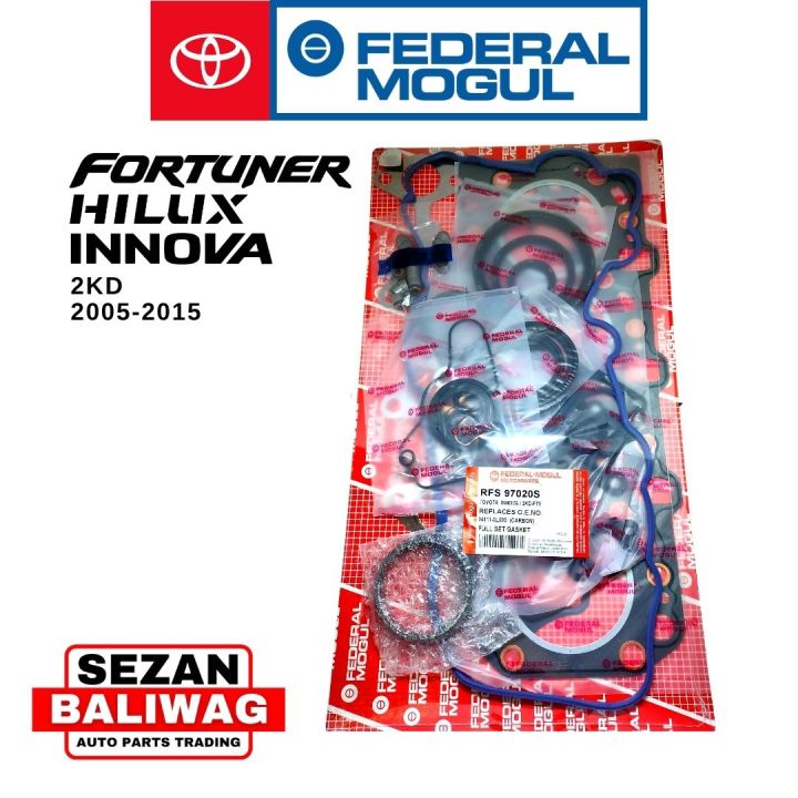 FEDERAL MOGUL OVERHAULING GASKET SET TOYOTA FORTUNER INNOVA HILUX 2KD ...