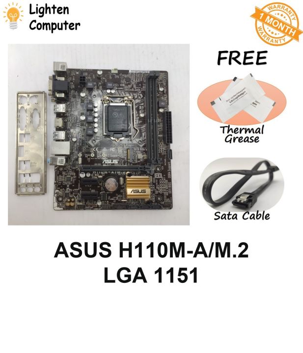 【USED】 ASUS H110M-A/M.2 Motherboard | H110 | LGA 1151 | 6th 7th Gen Intel | mATX Micro ATX | Lazada