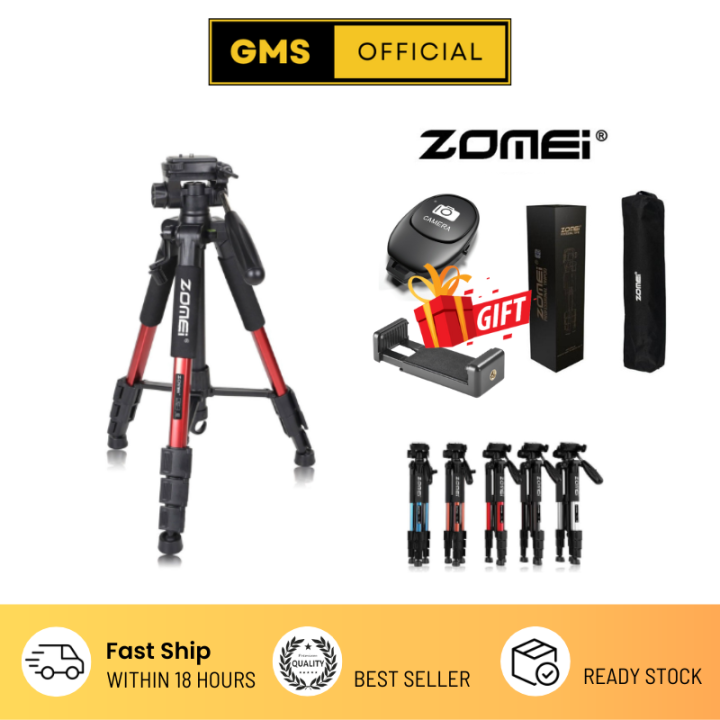 ⭐FREE CLIP HOLDER⭐ Aluminum Zomei Q111 Tripod Stand Portable Camera ...