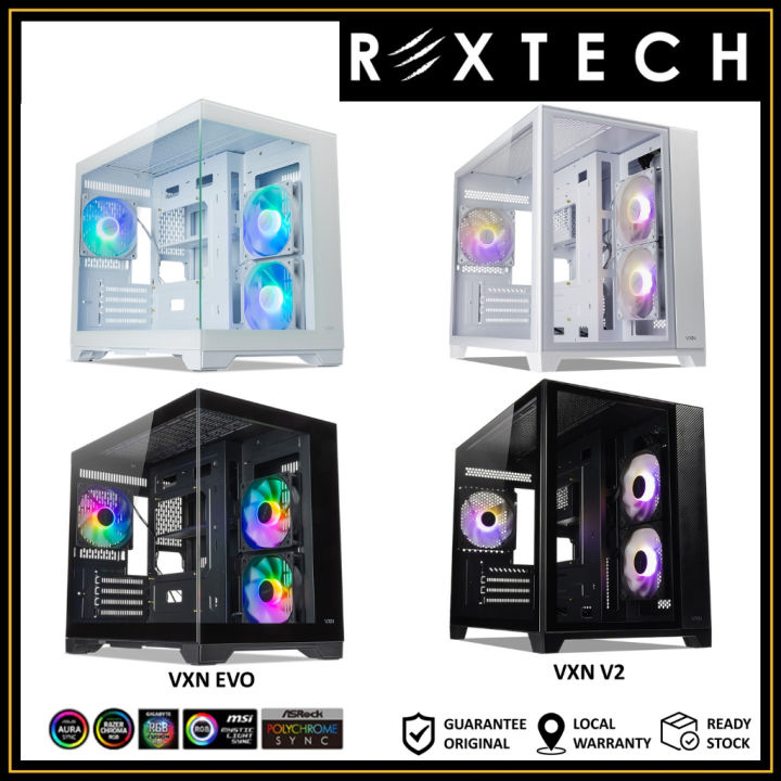 TECWARE VXN EVO / VXN V2 TG ARGB COMPACT CHAMBER MATX CASING BLACK ...