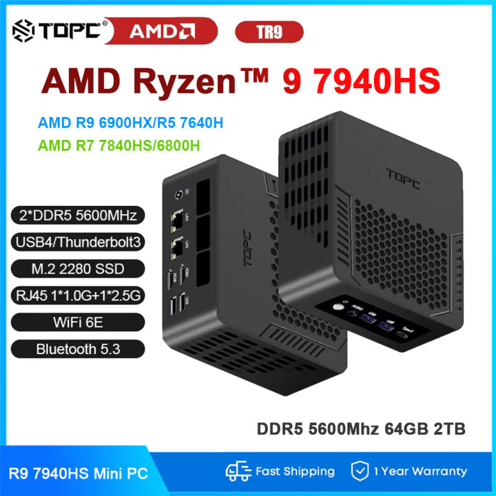 TOPC TR9 Gamer Mini PC AMD Ryzen 9 7940HS R7 8845HS R7 7840HS MINI PC ...