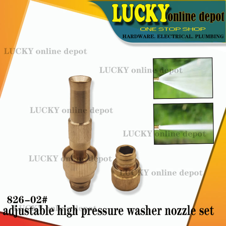 826-02 ADJUSTABLE HIGH PRESSURE WASHER NOZZLE SET ( COPPER ) | Lazada PH
