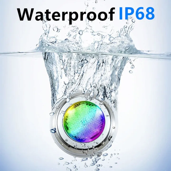 Pool Lights led 12V Stainless Steel IP68 RGB Swimming Pool Light ...