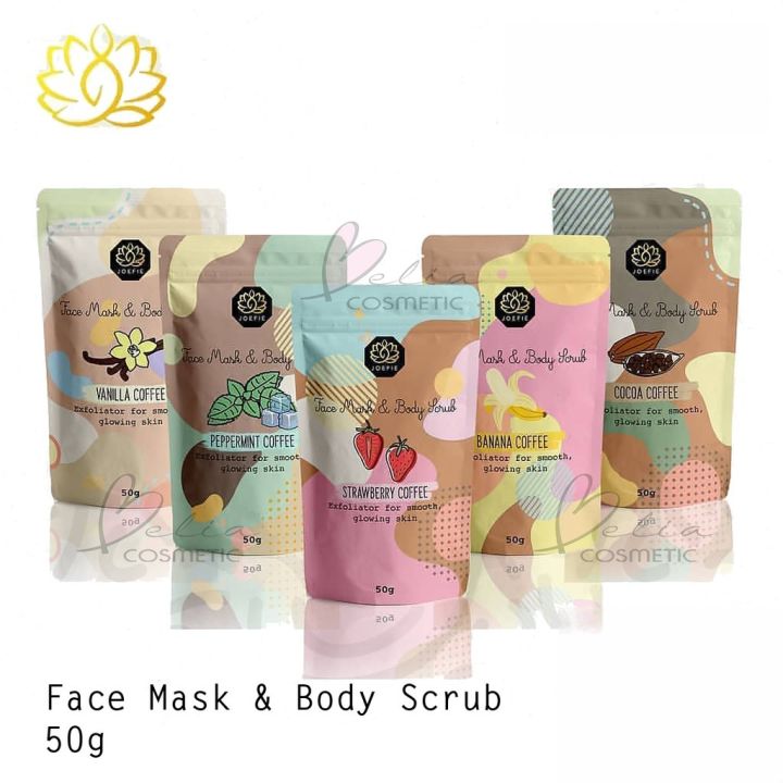 JOEFIE Face Mask & Body Scrub 50g | scrub masker badan tubuh kopi (BPOM ...