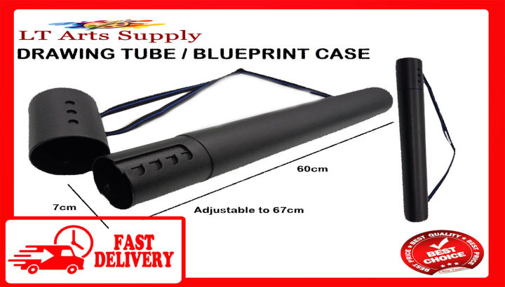 Drawing Tube Blueprint case telescoping art tube plastic storage tube ...