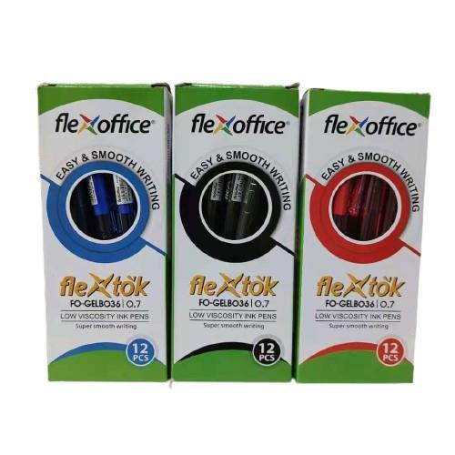 Flexoffice [Flextok] 0.5/0.7 12pcs ball pen | Lazada PH