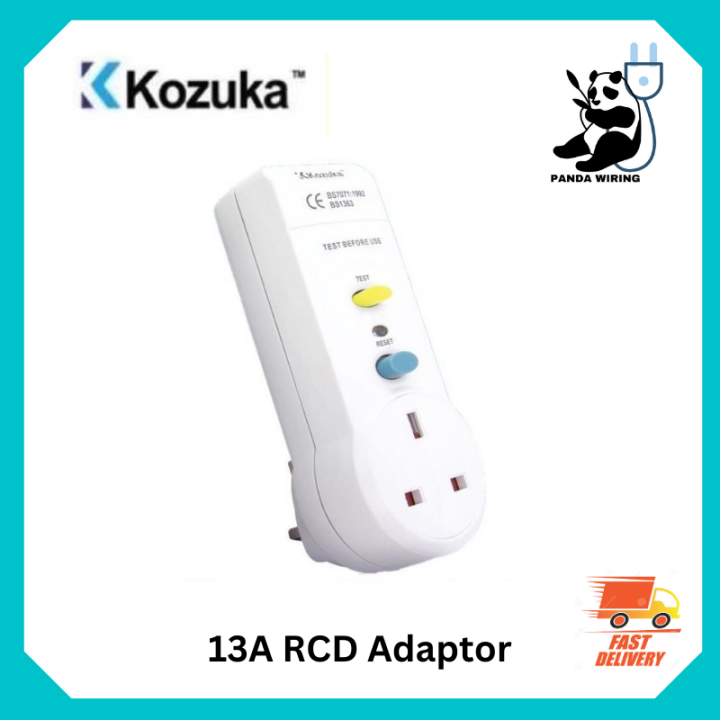 KOZUKA 13A Portable RCD / ELCB Socket Adaptor 30mA with Sirim Approve ...