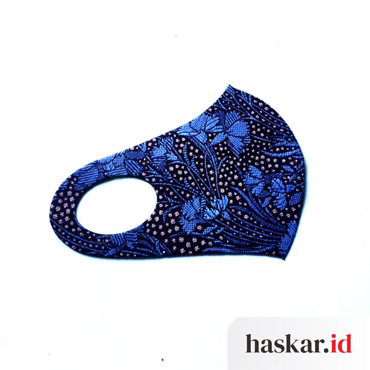 Masker Scuba Motif Batik Biru | Lazada Indonesia
