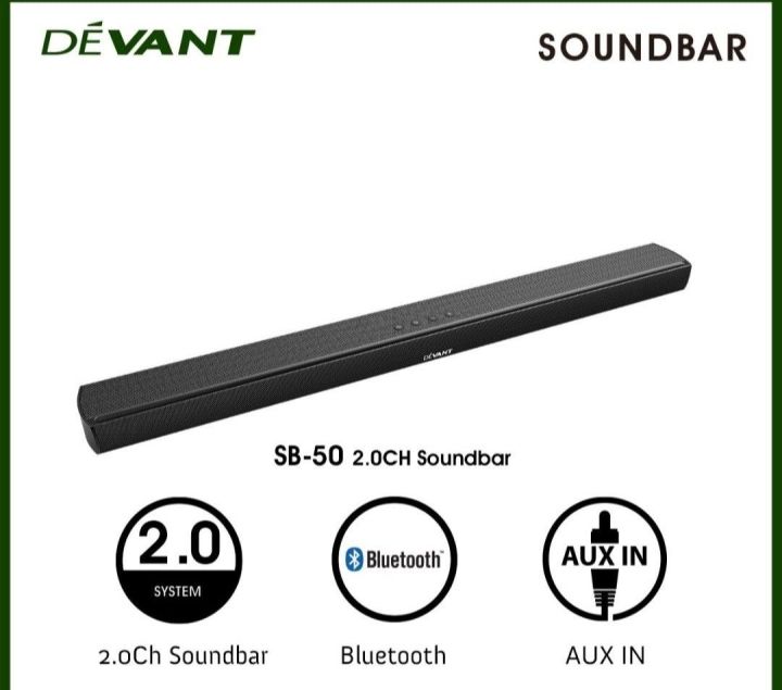 SOUND BAR 50W 2 CHANNEL DEVANT SB-50, CONNECTS YOUR SMART TV VIA ...