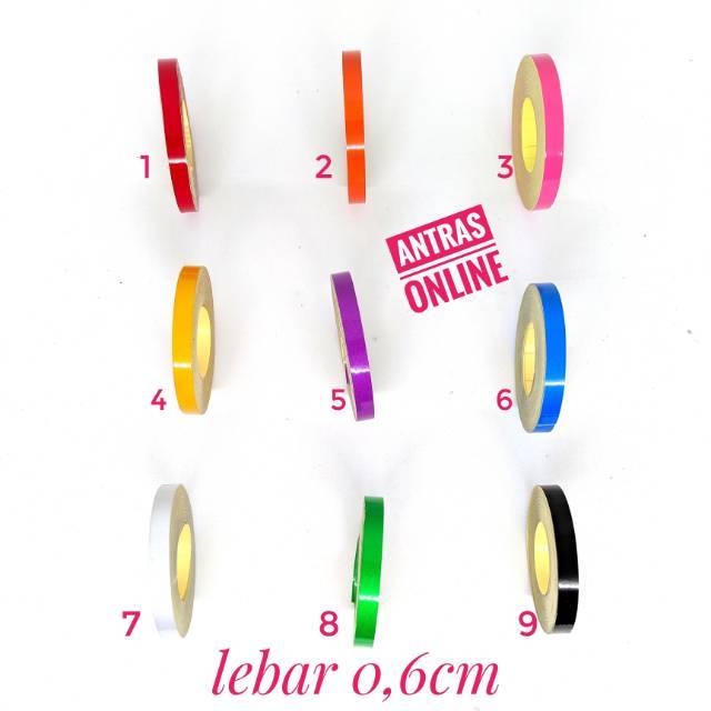 Lis velg 0,6 cm stiker reflektif motor mobil sticker helm | Lazada ...