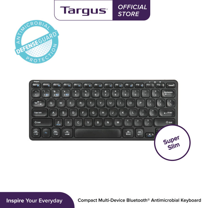 Targus AKB862 Compact Multi-Device Bluetooth® Antimicrobial Keyboard ...