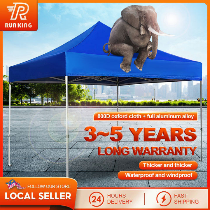 10 x 10 Ft Roof Night Market Canopy Portable Canopy Tent Full Set ...