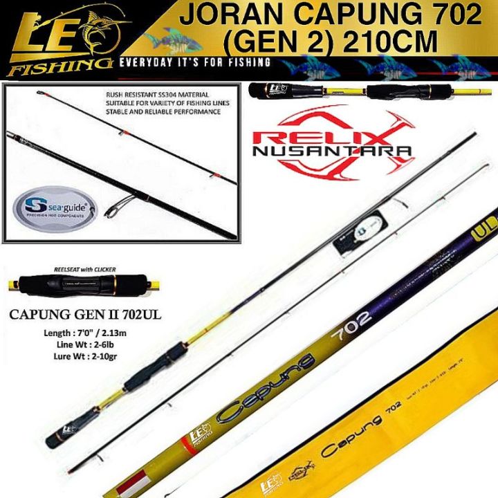 Joran ULTRALIGHT SPINNING RELIX NUSANTARA CAPUNG 702 GEN 2 Long 210CM ...