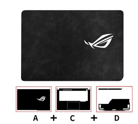 Crazy Horse PU Leather Sticker Skin For Asus ROG Strix G712 G713 Plus ...