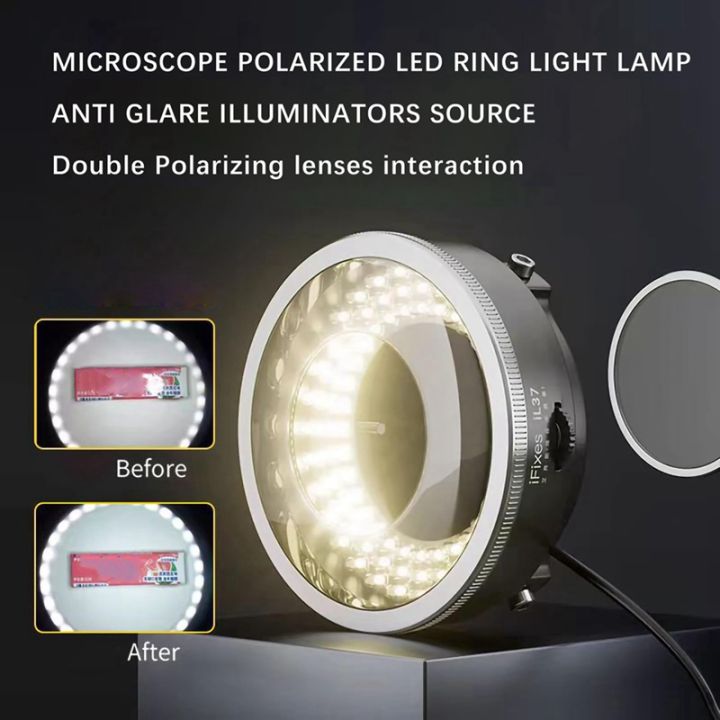 For Phone Soldering Repair Lab Illuminators Microscope Polarized Ring ...