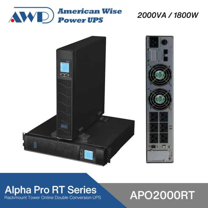 AWP APO 2000RT Alpha RT 2000VA/1800W High Density Version of On-Line ...