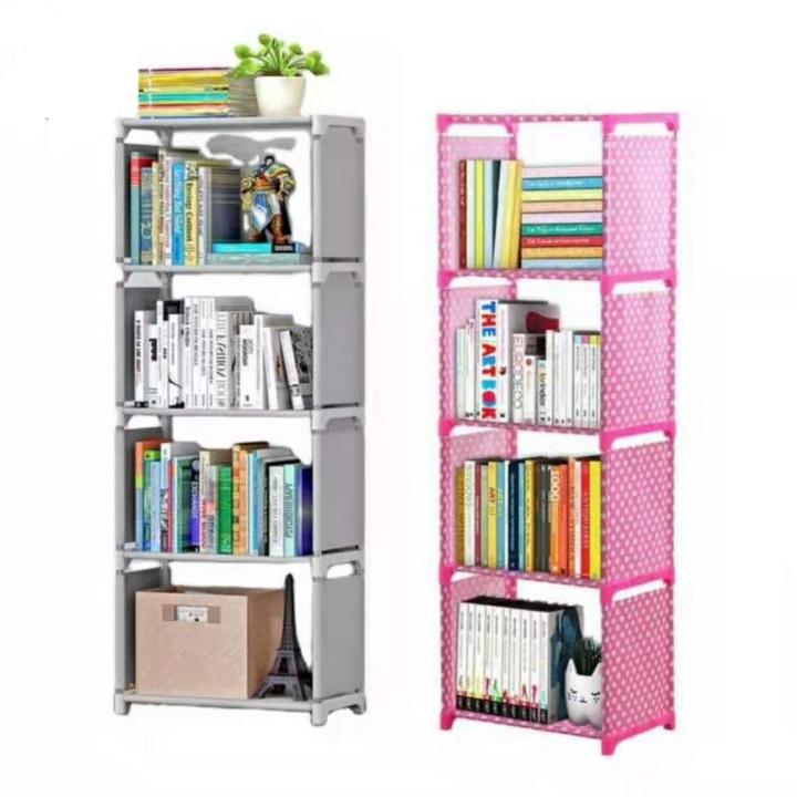 BookShelf 1/2/3/4 Row BookShelf Kid Toy Storage Rack Multi Function ...