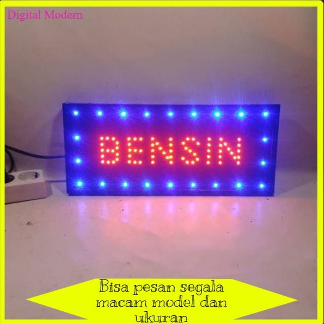 Text Tulisan Kata Kata lampu led - led sign bensin new | Lazada Indonesia
