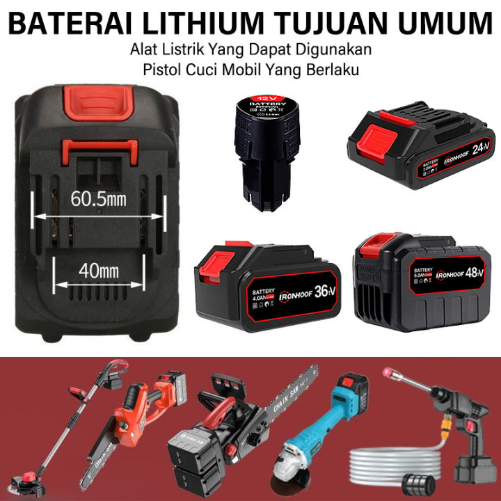 12V/24V/36V/48V Electric Grass Trimmer Li-ion Battery Rechargeable for ...