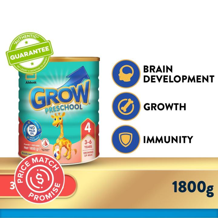 Grow Growing Up Milk for Kids - Preschool Stage 4 (3 - 6 years) - 1.8KG ...