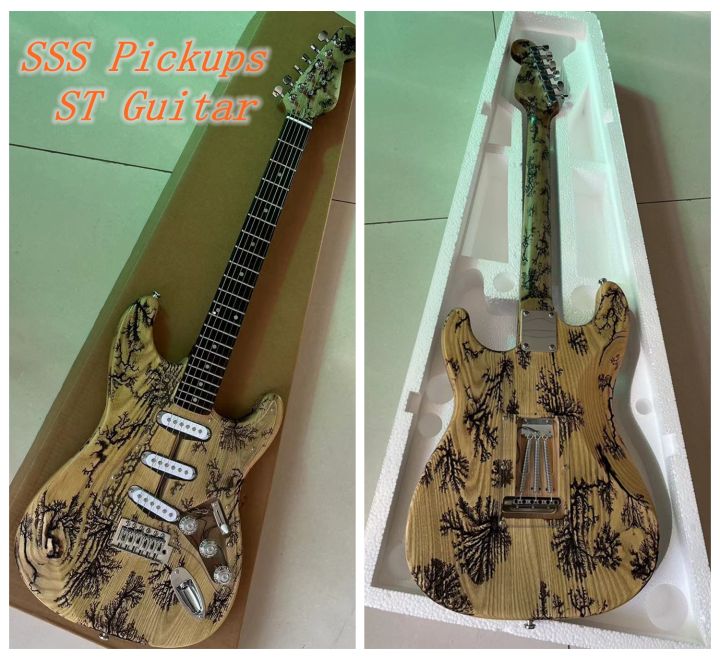 Classic Fender Stratocaster Electric Guitar 21 Frets SSS Pickups ...