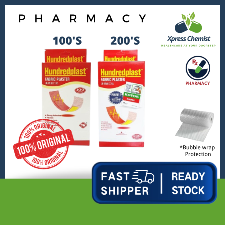HUNDREDPLAST FABRIC PLASTER (100'S | 200'S) STRIPS | Lazada