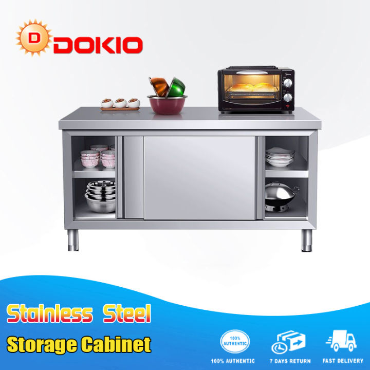 DOKIO 304 Stainless Steel Kitchen Workbench Cabinet Storage Cabinet ...